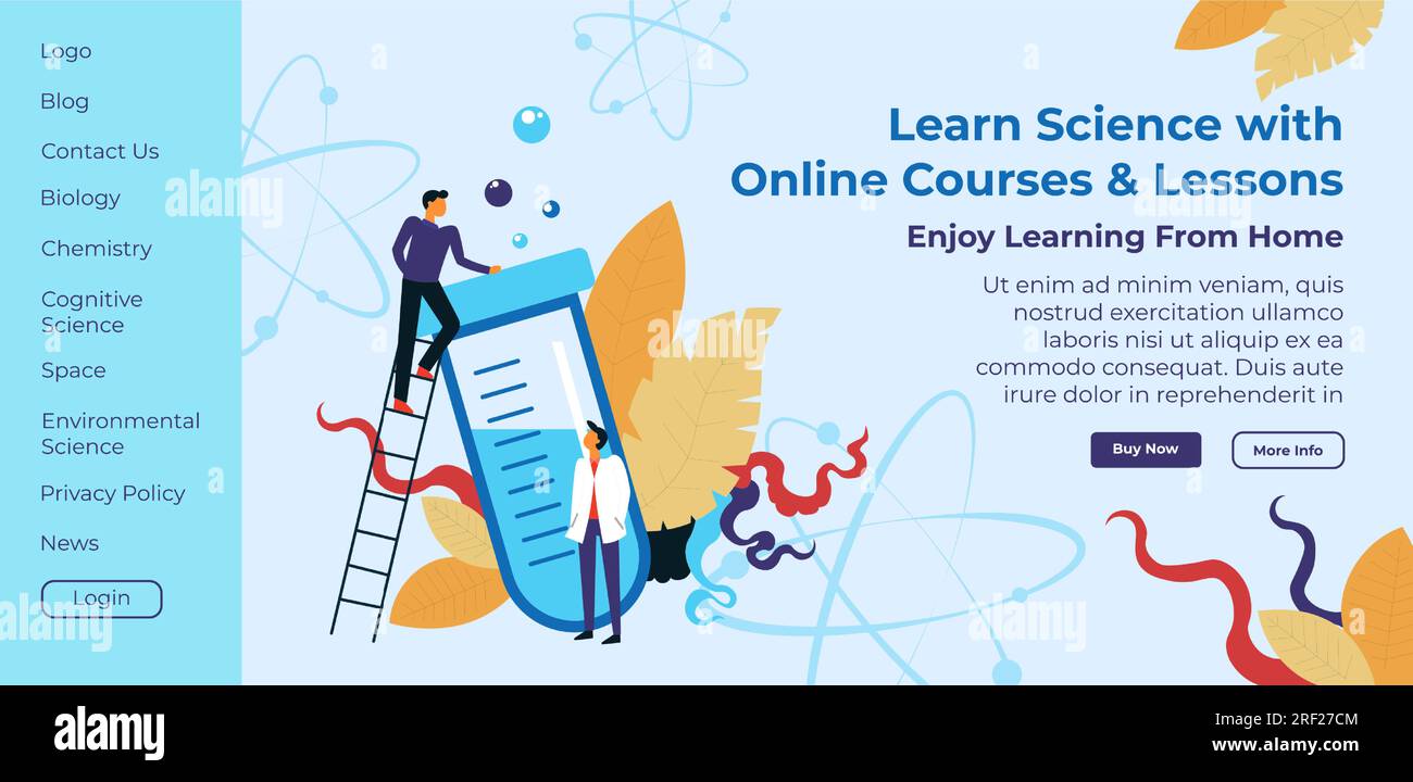 Science learn research landing hi-res stock photography and images - Alamy