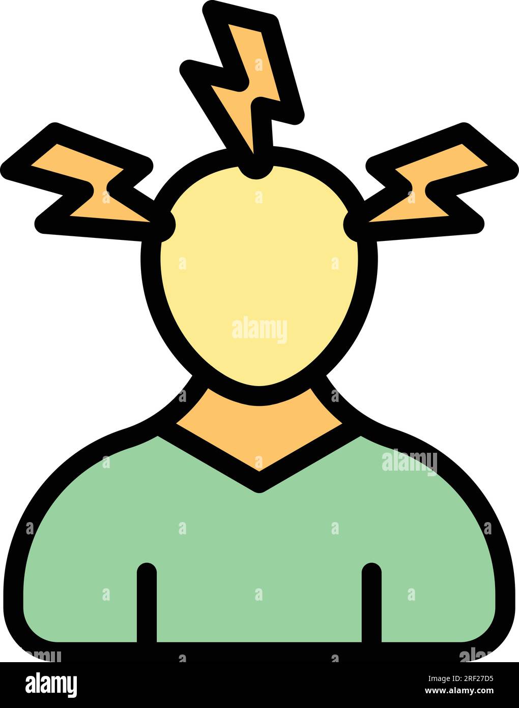 Panic attack icon outline vector. Mental stress. Fear health color flat Stock Vector Image & Art ...