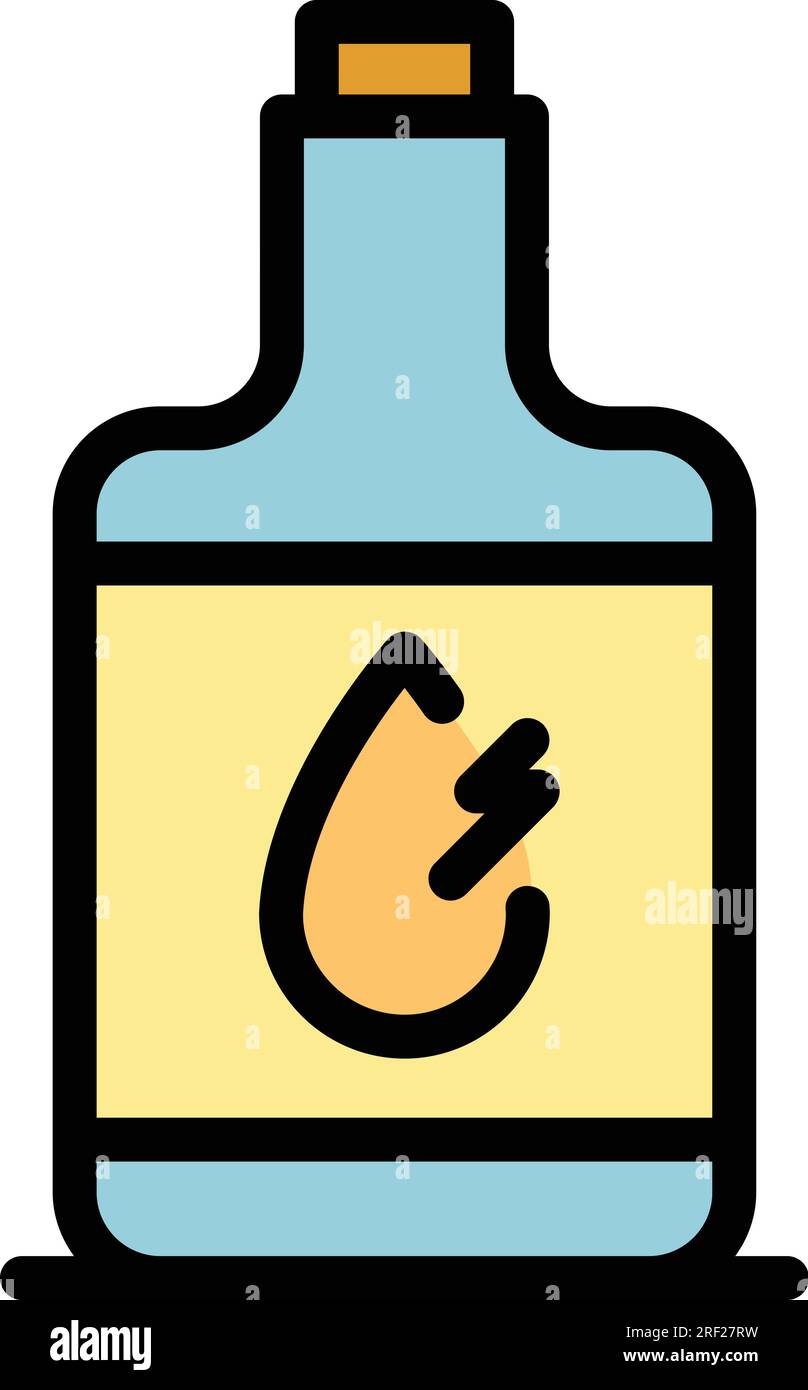 Water lab bottle icon outline vector. Chemical tube. Science laboratory ...