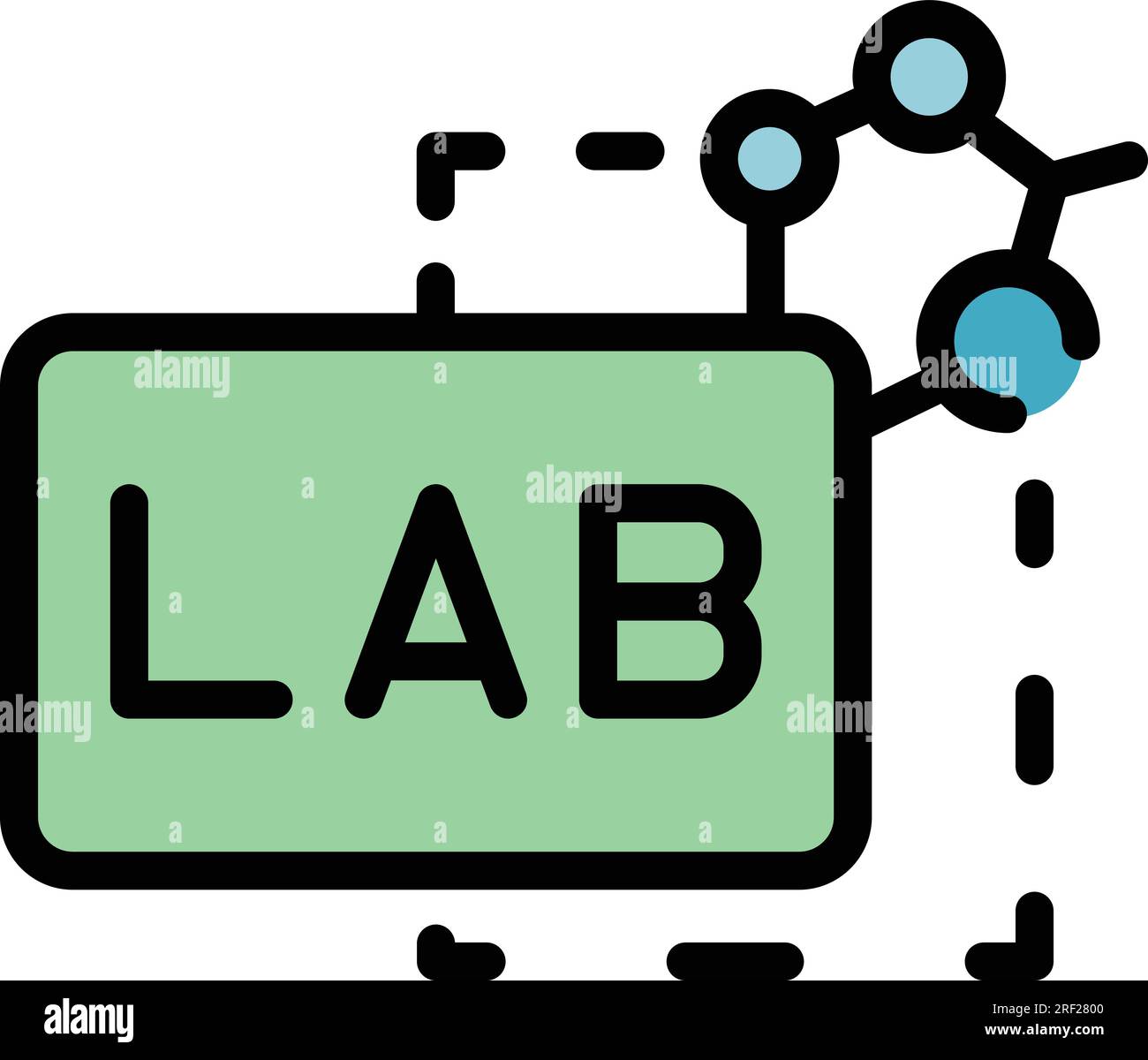 Lab test icon outline vector. Medical research. Chemistry tool color ...