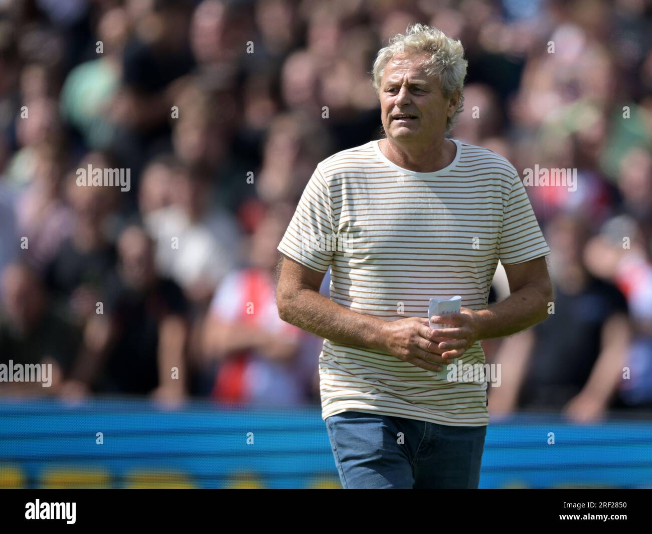 ROTTERDAM - stadium speaker Feyenoord Peter Houtman during the friendly ...