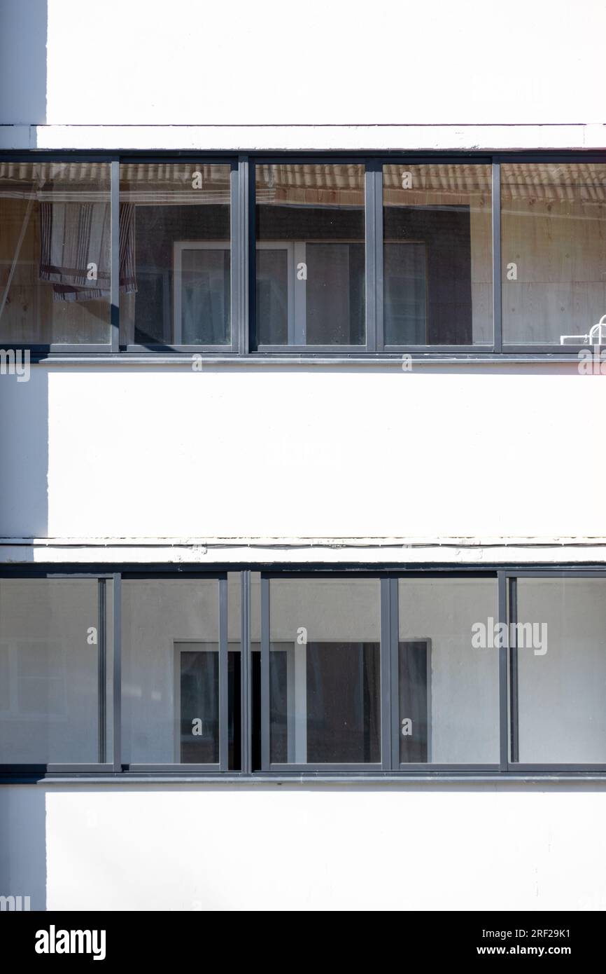 The glass facade with window front of an office house hi-res stock ...