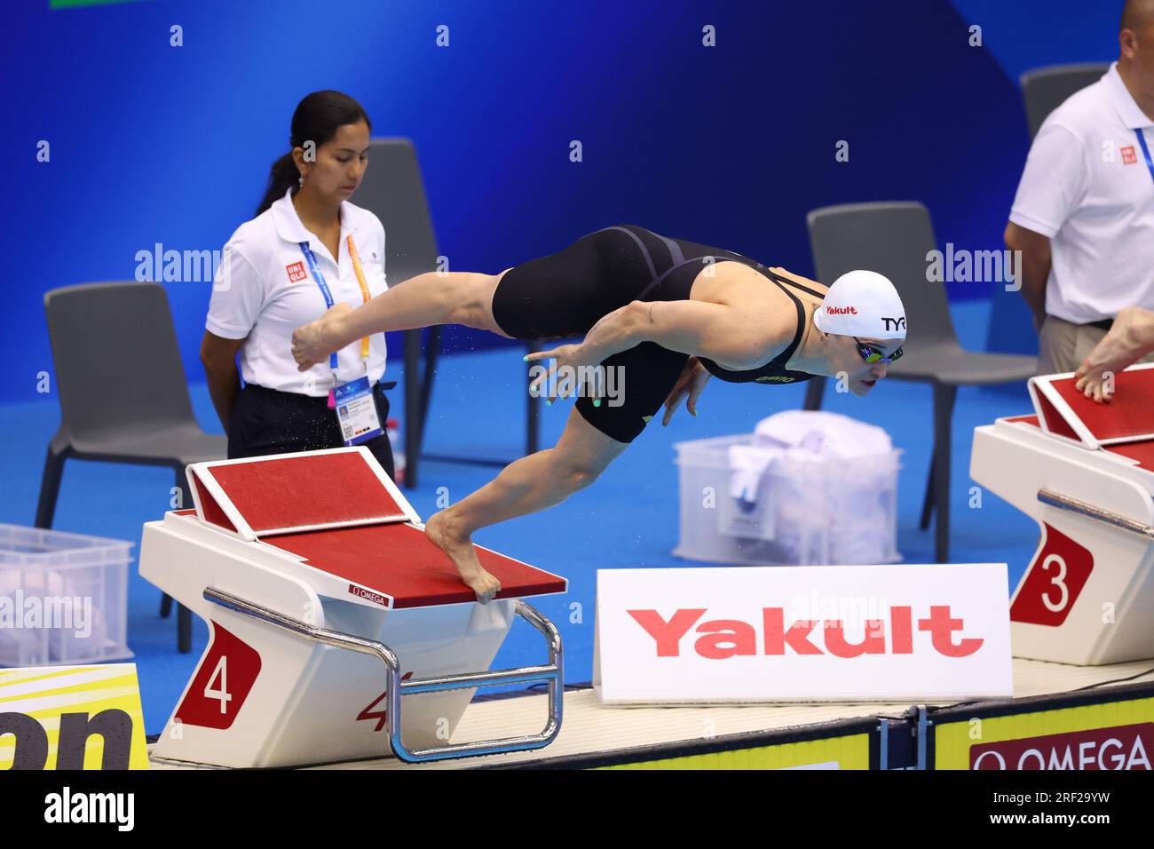 Melanie HENIQUE (FRA) competes in the Women 50m Butterfly Heat swimming ...