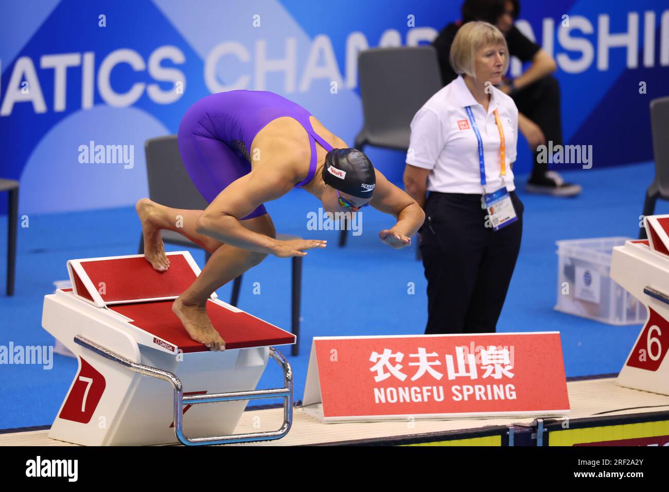 Emilie BECKMANN (DEN) competes in the Women 50m Butterfly Heat swimming ...