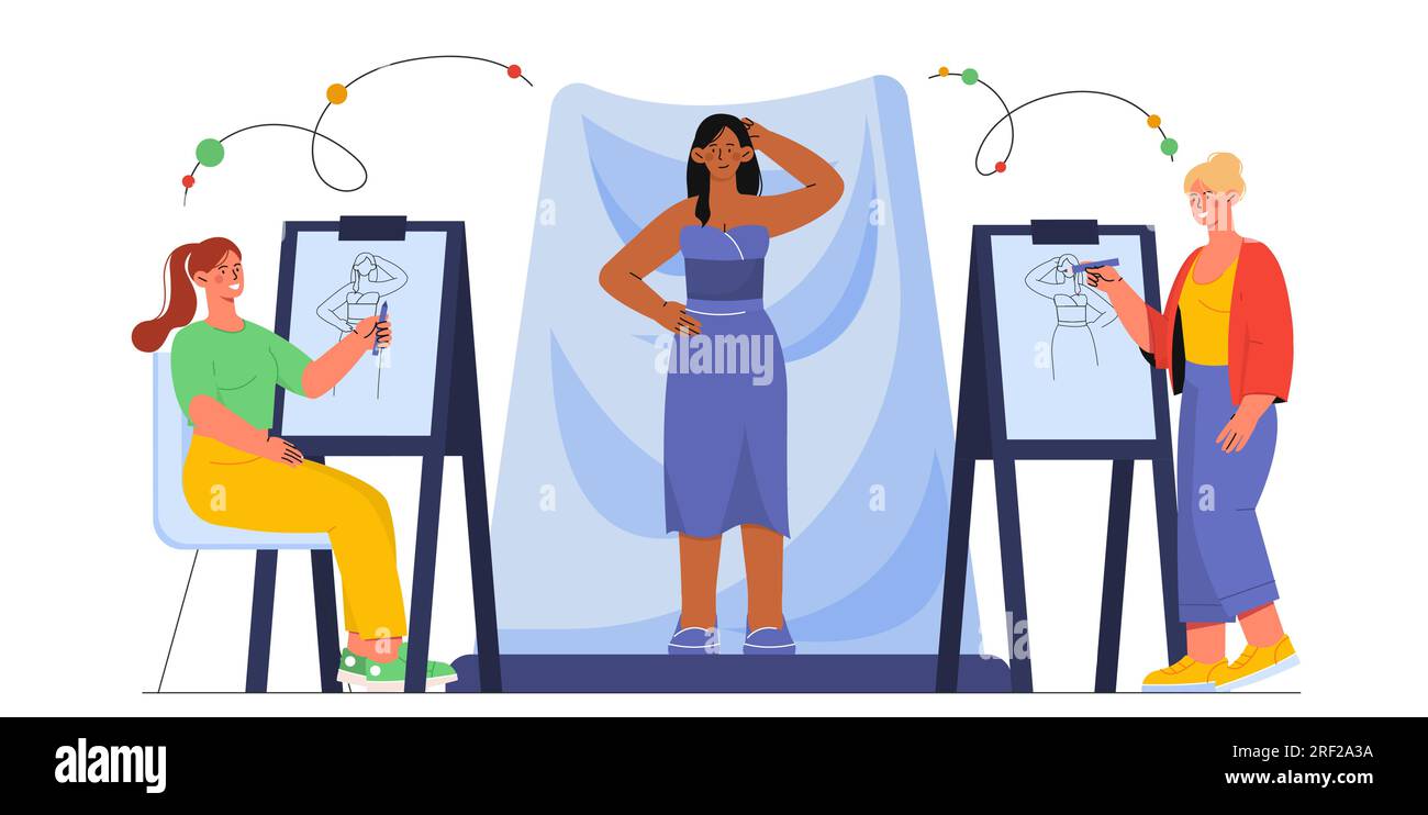Artists draw model vector object Stock Vector Image & Art - Alamy Artists draw model vector object Stock Vector Image & Art - Alamy