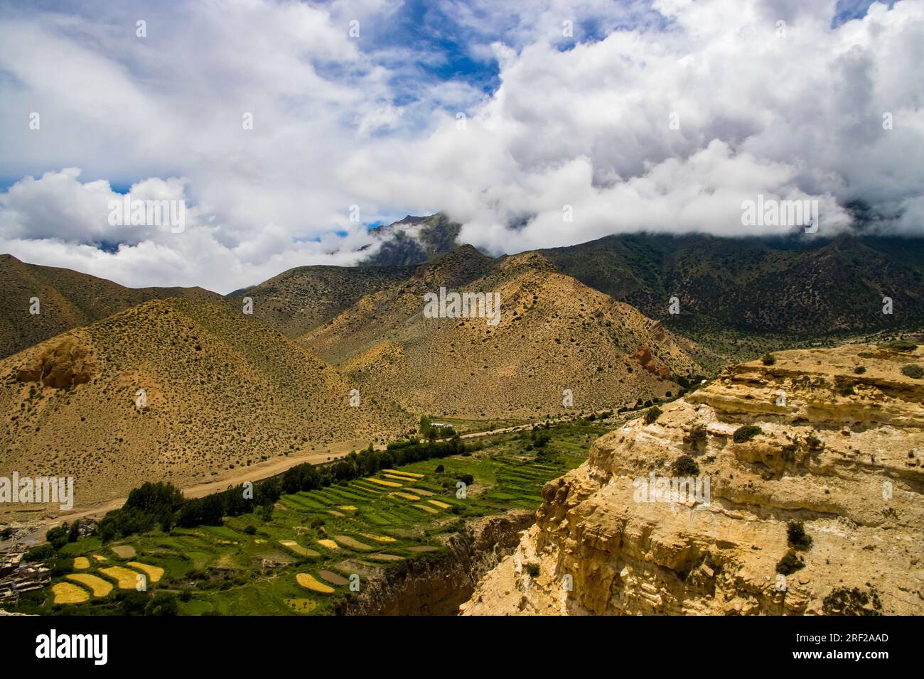 Breathtaking Landscape of Upper Mutang Desert Landscape alongside ...
