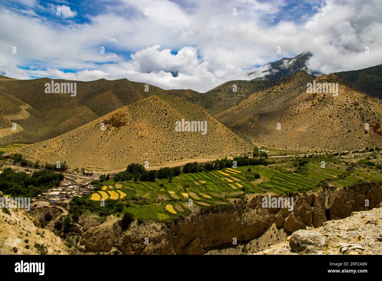 Breathtaking Landscape of Upper Mutang Desert Landscape alongside ...