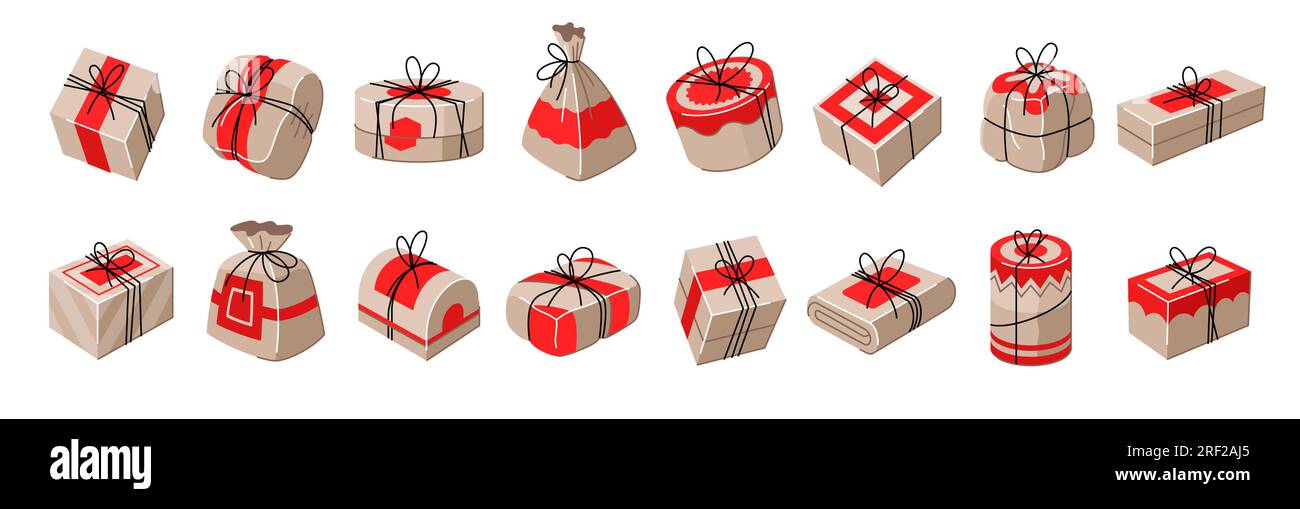 Bundles cardboard boxes Stock Vector Images - Alamy
