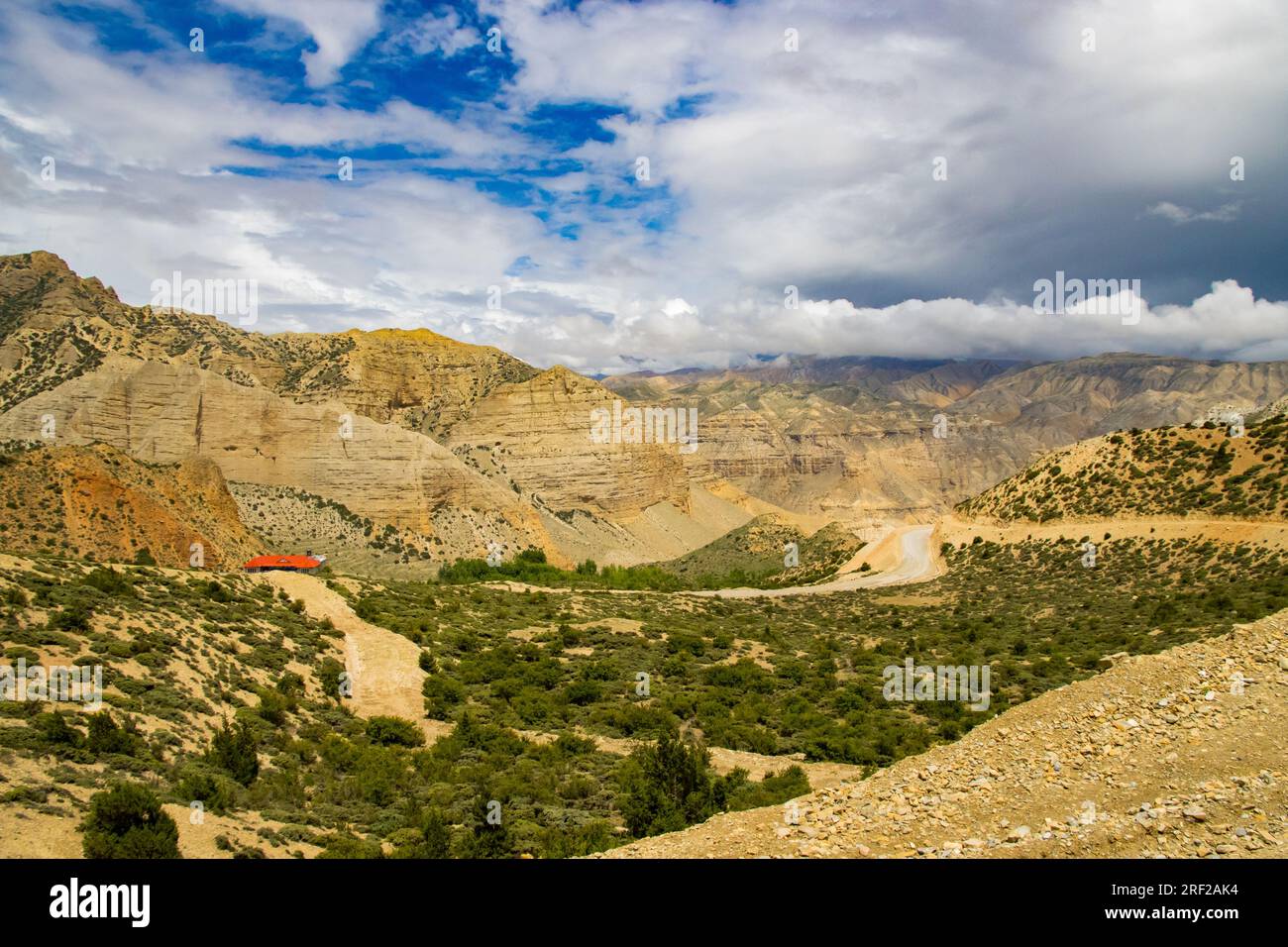 Breathtaking Landscape of Upper Mutang Desert Landscape alongside ...