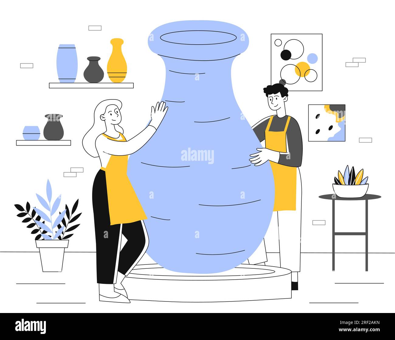 Jug clay crockery line Cut Out Stock Images & Pictures - Alamy