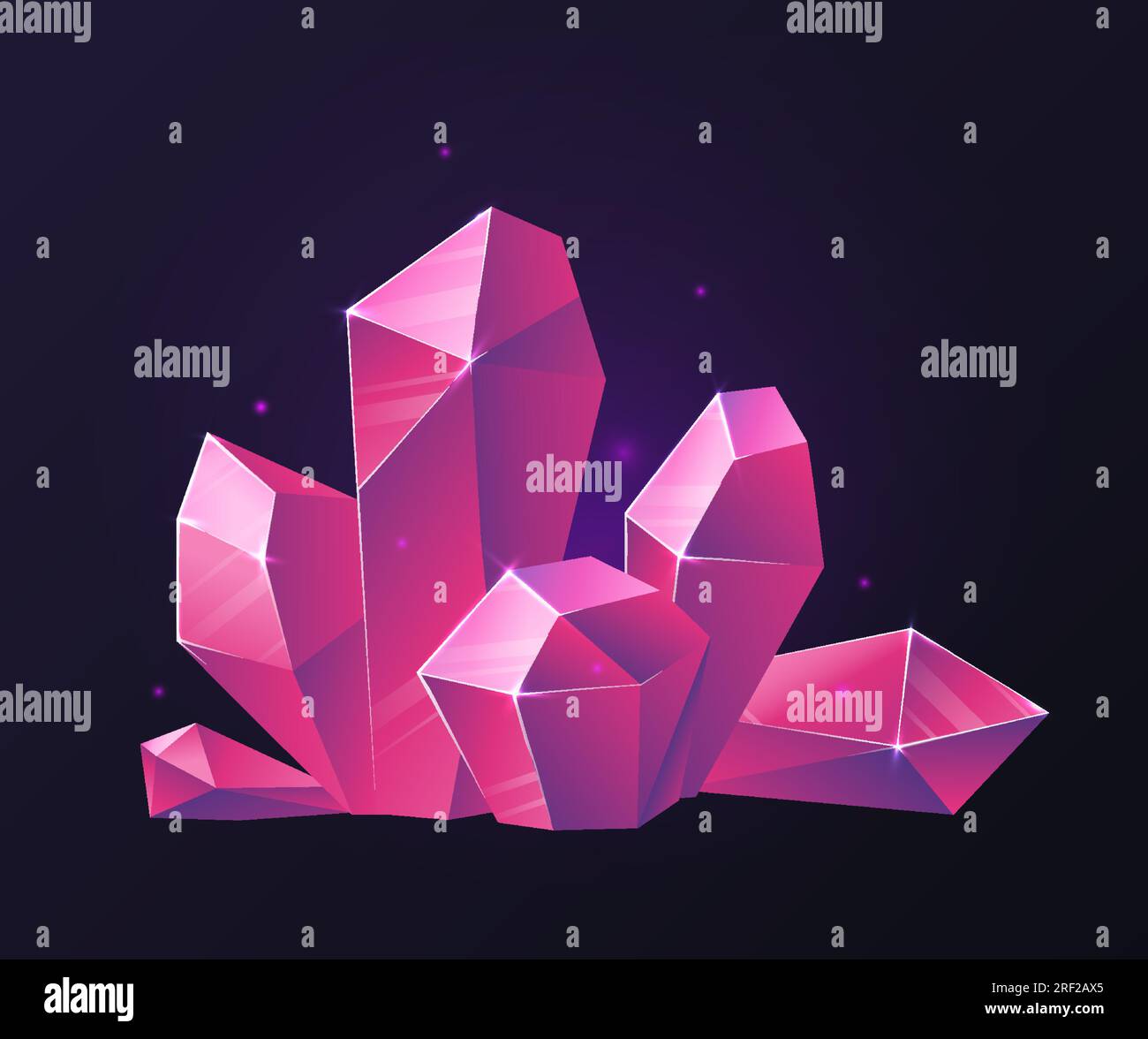 Purple magic crystals vector concept Stock Vector Image & Art - Alamy