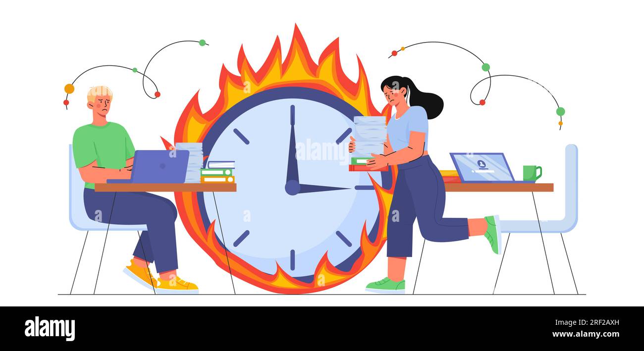 Business people deadline stress Stock Vector Images - Alamy
