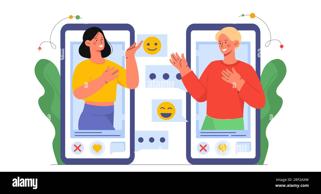 People in dating application vector concept Stock Vector Image & Art ...