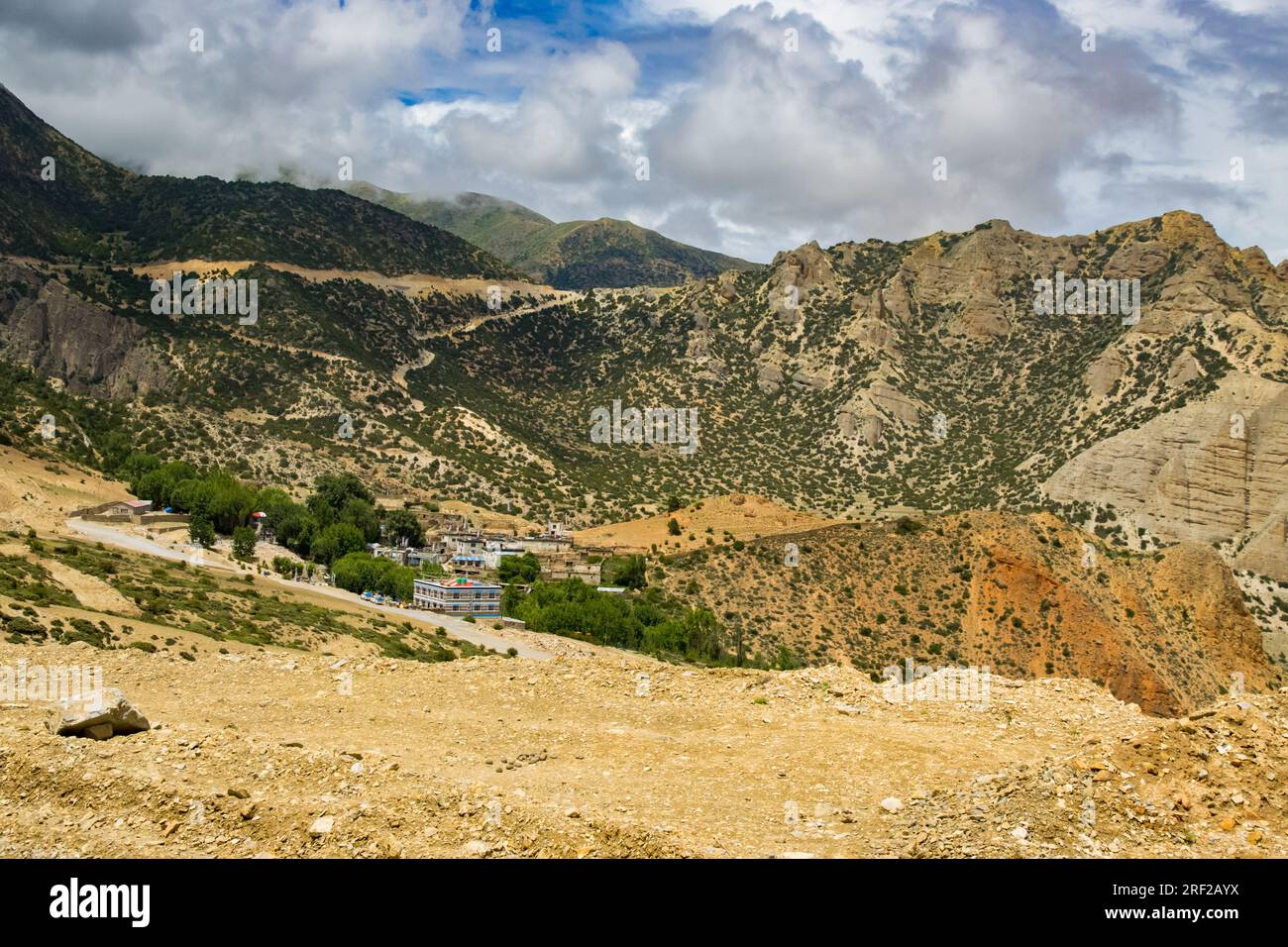 Breathtaking Landscape of Upper Mutang Desert Landscape alongside ...