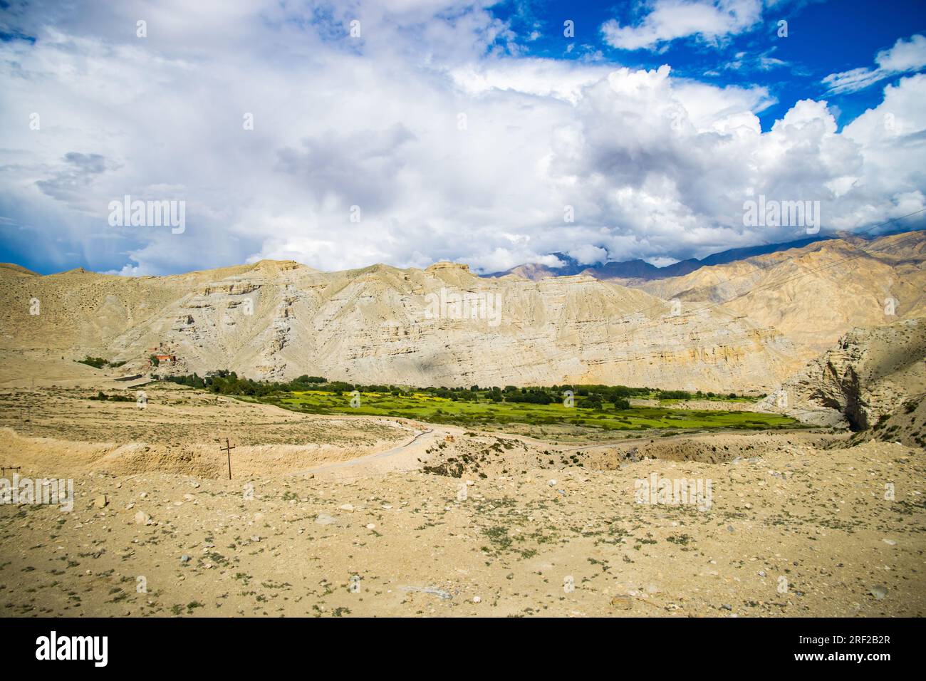 Breathtaking Landscape of Upper Mutang Desert Landscape alongside ...