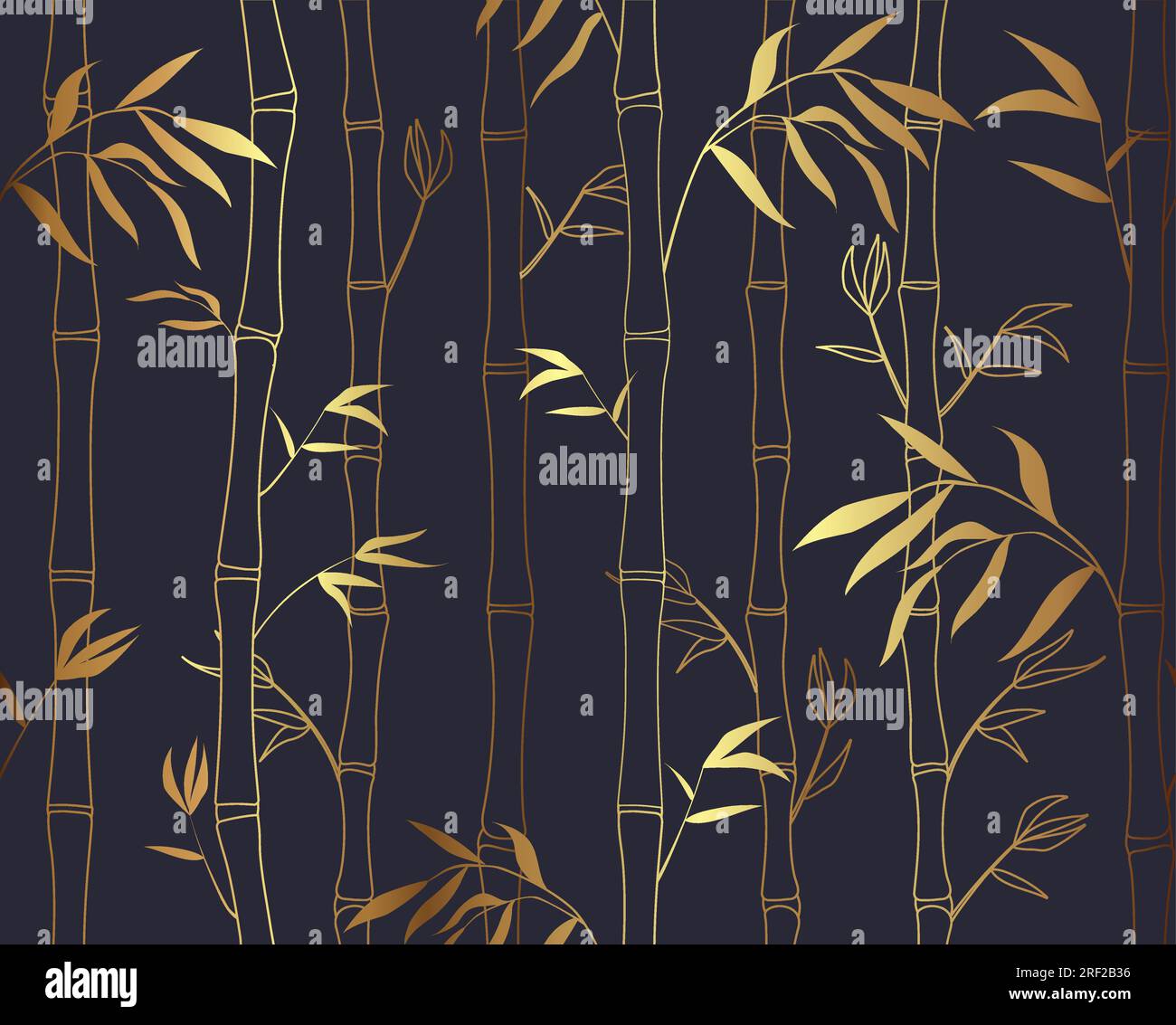 Golden bamboo seamless pattern vector Stock Vector Image & Art - Alamy