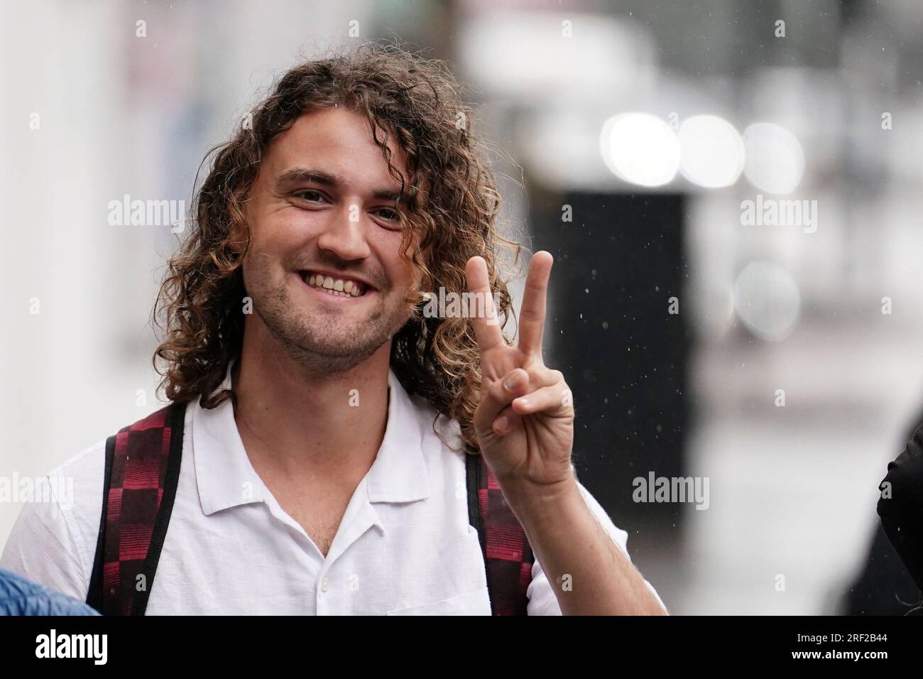Just Stop Oil protester Jacob Bourne arrives at Westminster Magistrates ...
