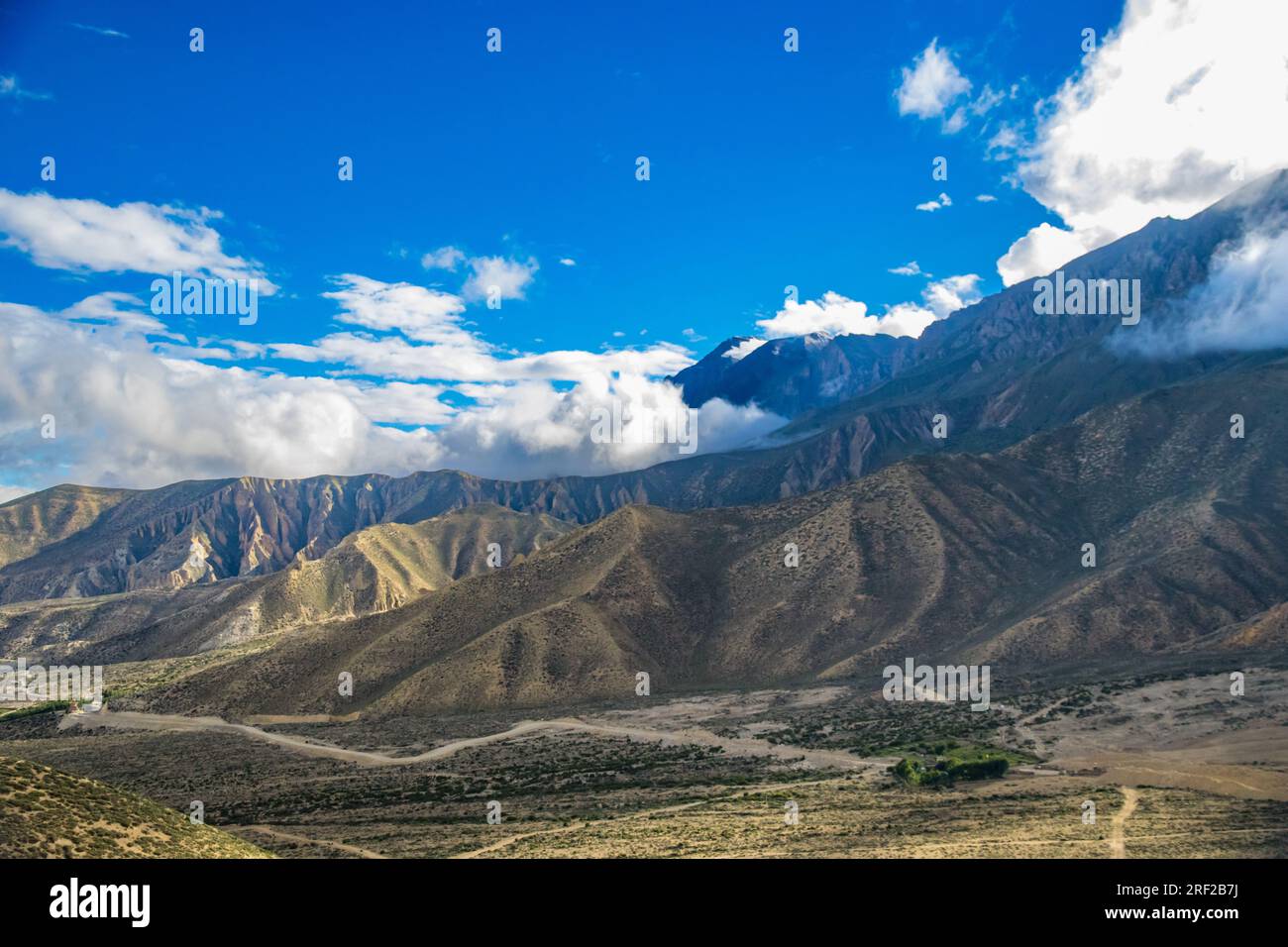 Breathtaking Landscape of Upper Mutang Desert Landscape alongside ...