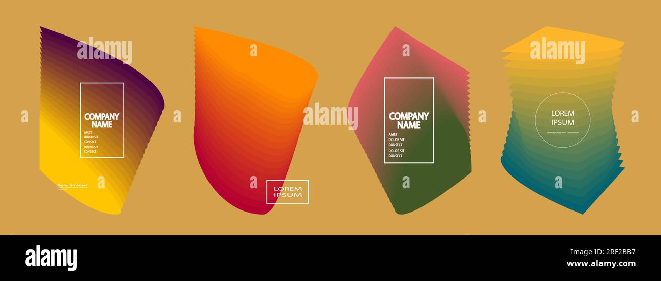 Modern graphic design banner set. Abstract retro 90s style, pastel neon ...