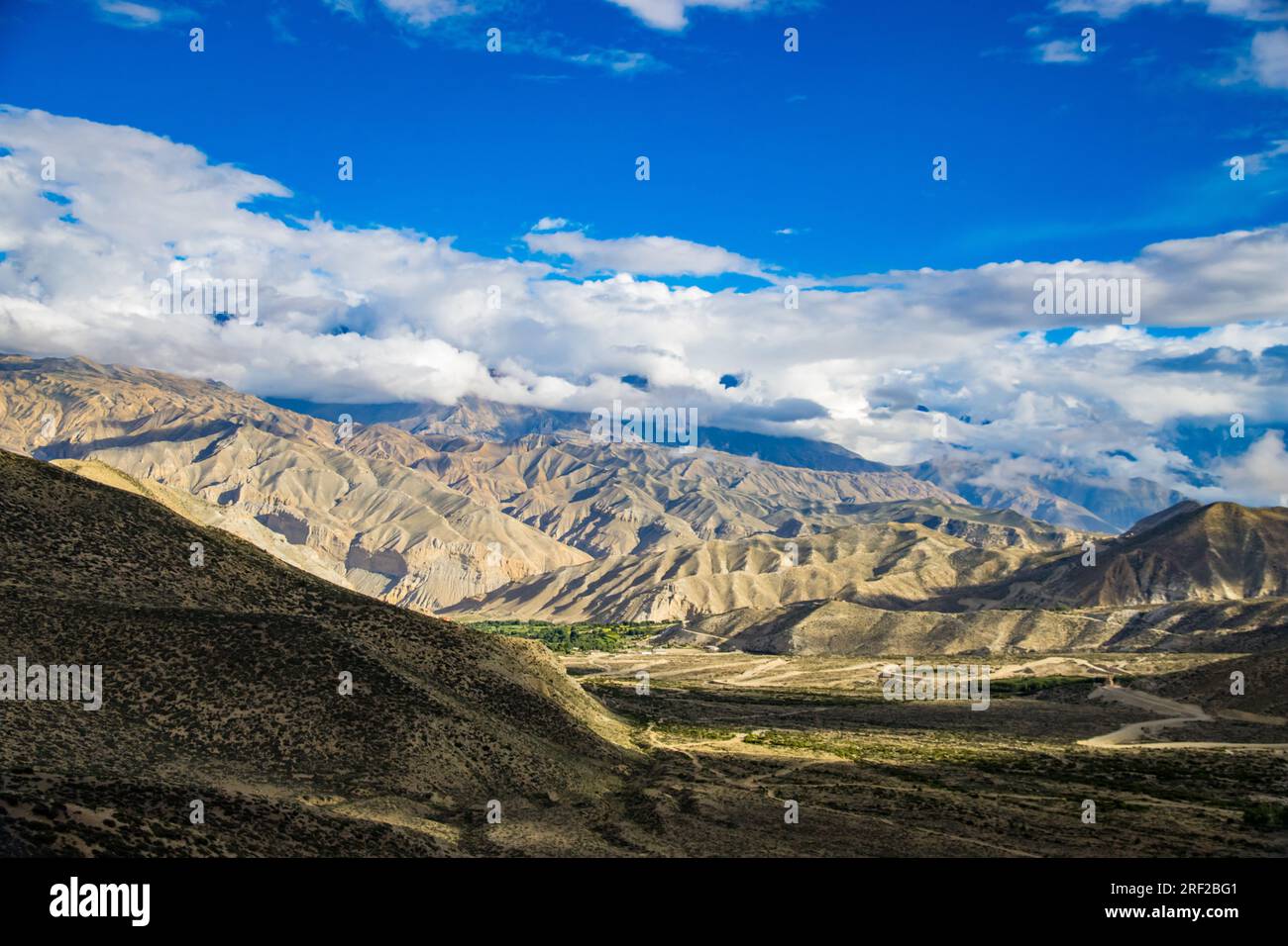 Breathtaking Landscape of Upper Mutang Desert Landscape alongside ...