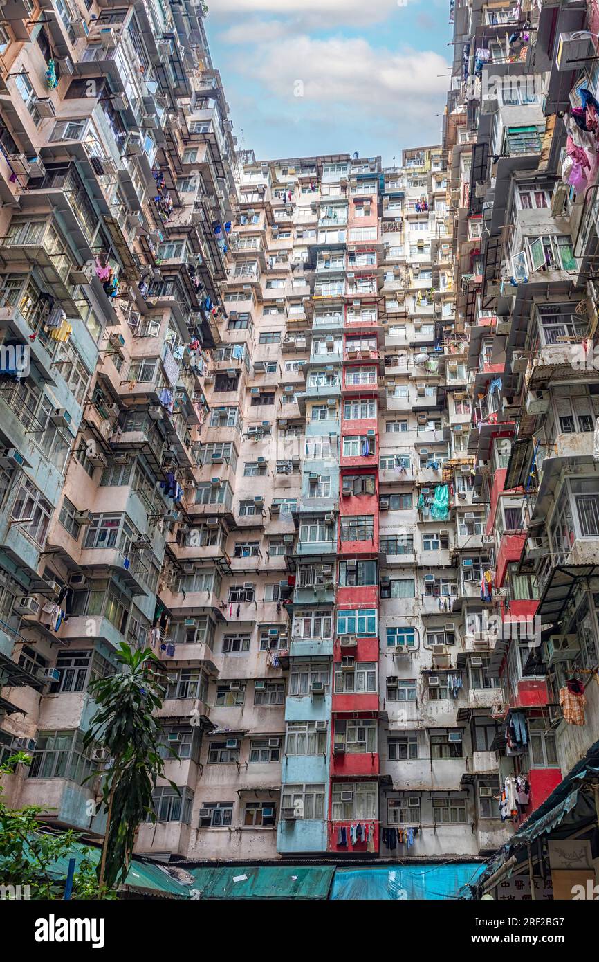 Yick Fat public housing apartment building, Hong Kong, SAR, China Stock ...