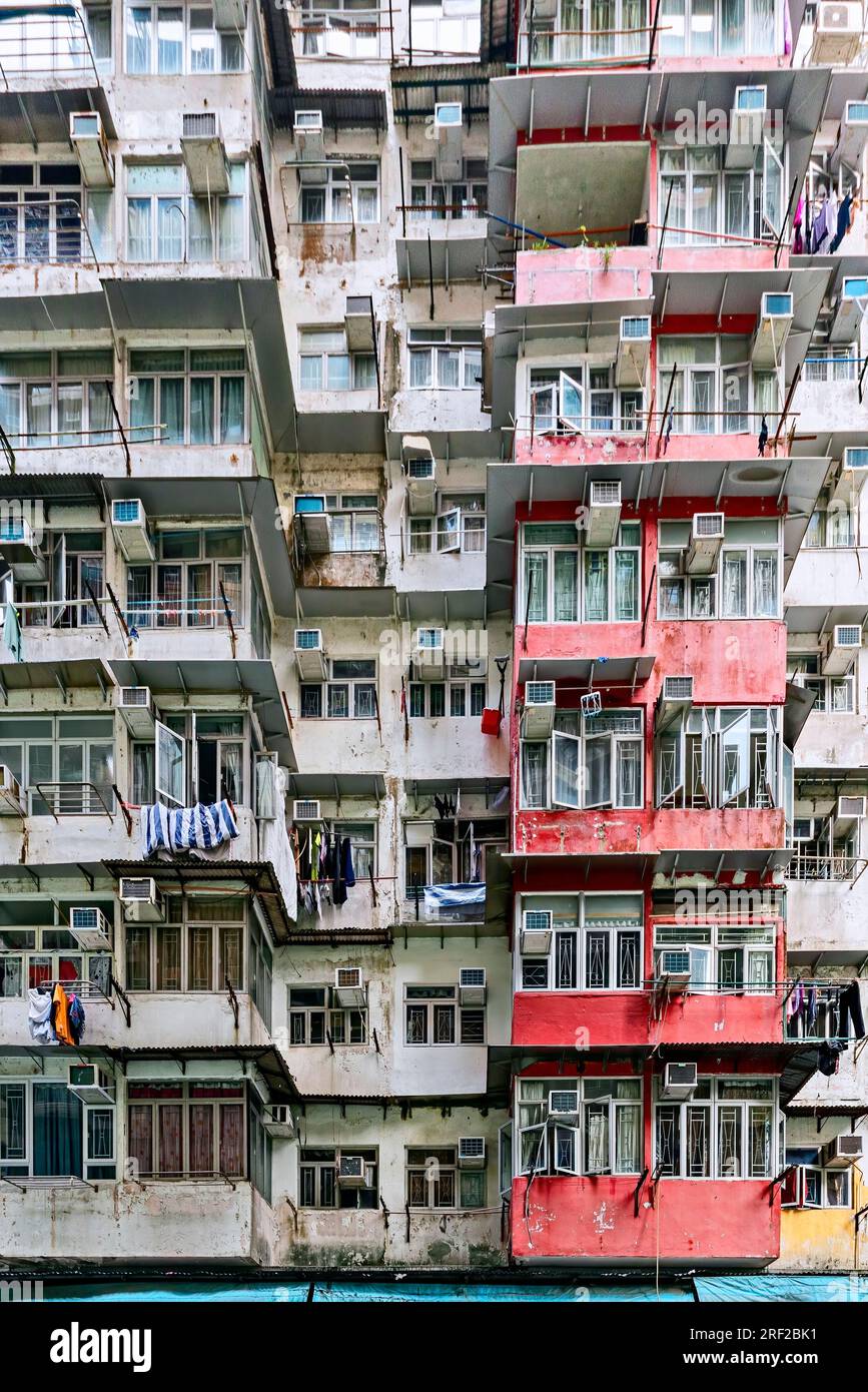 Yick Fat public housing apartment building, Hong Kong, SAR, China Stock ...