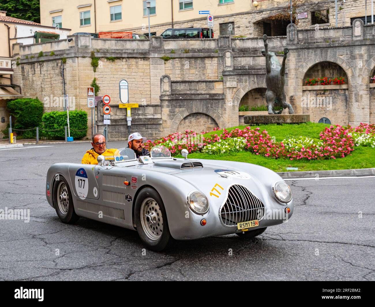 1949 VERITAS COMET RS, Mille Miglia 2023, day2 at San Marino Stock ...