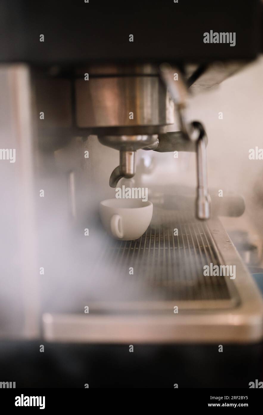 Steam from professional espresso machine hi-res stock photography and ...
