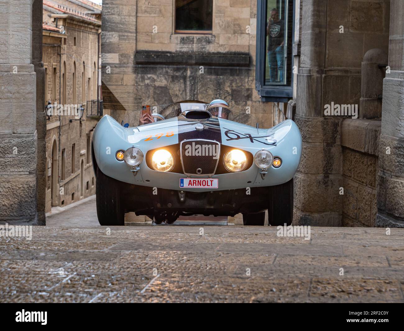 1954 ARNOLT BRISTOL BOLIDE, Mille Miglia 2023, day2 at San Marino Stock ...