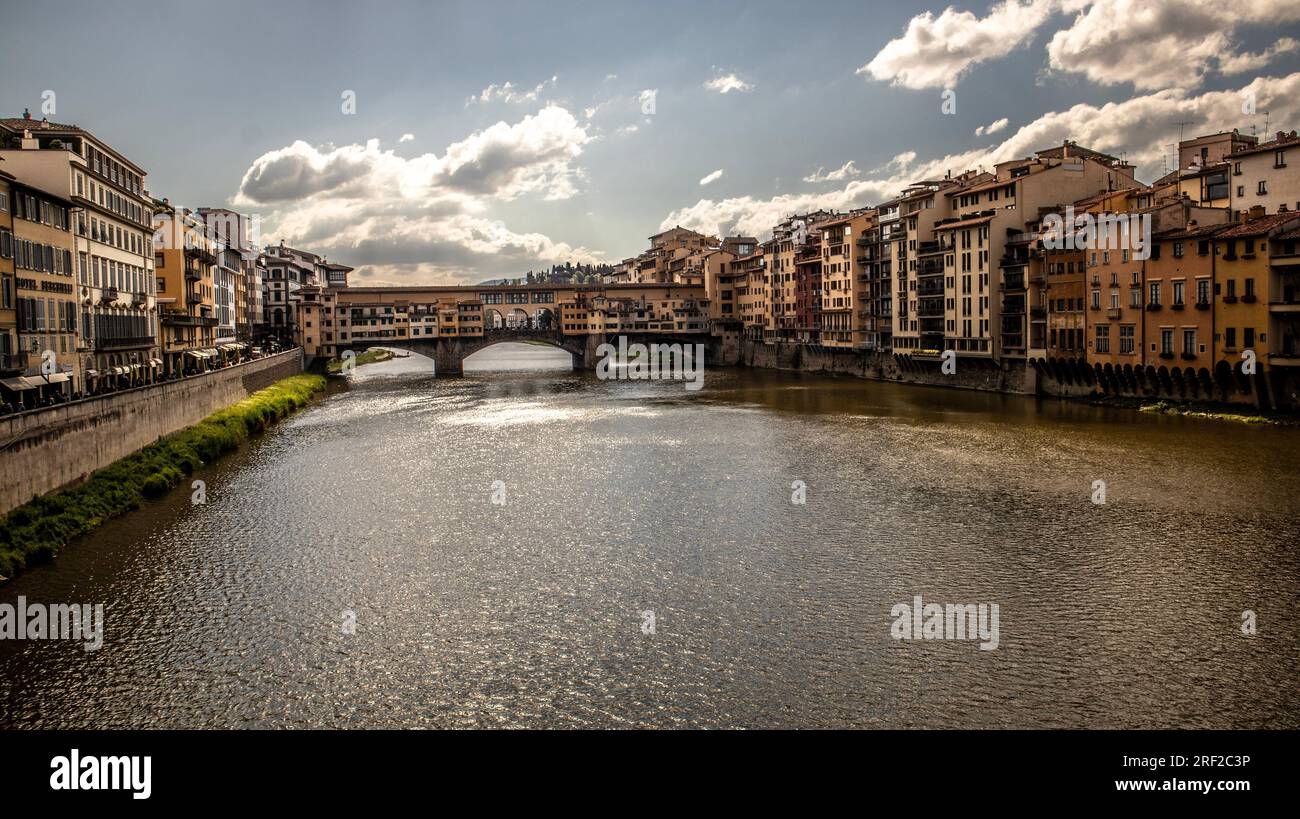 Florence, Ponte Vecchio, historic bridge, turistic destination Stock ...