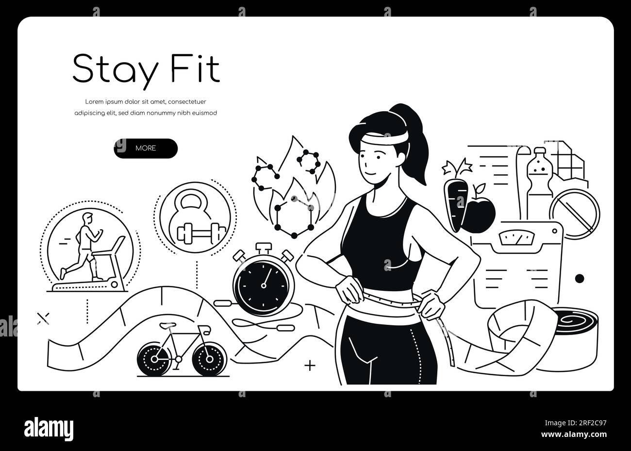 Stay fit Stock Vector Images - Alamy