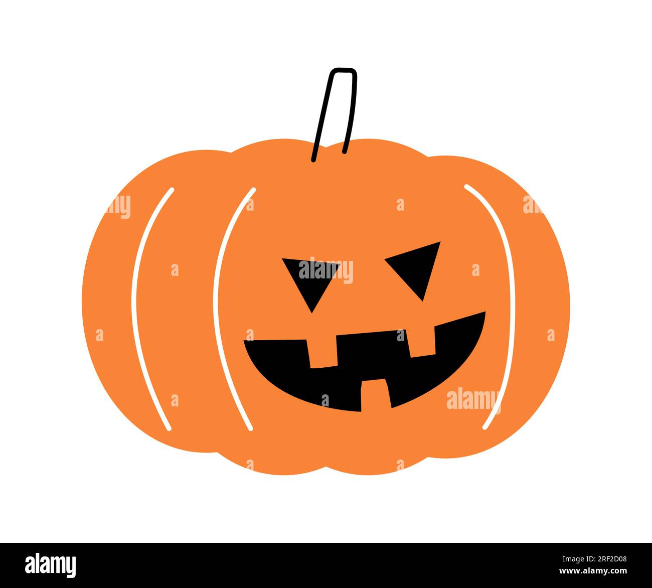 Halloween pumpkin . Jack o'lantern . Flat design . Isolated white ...