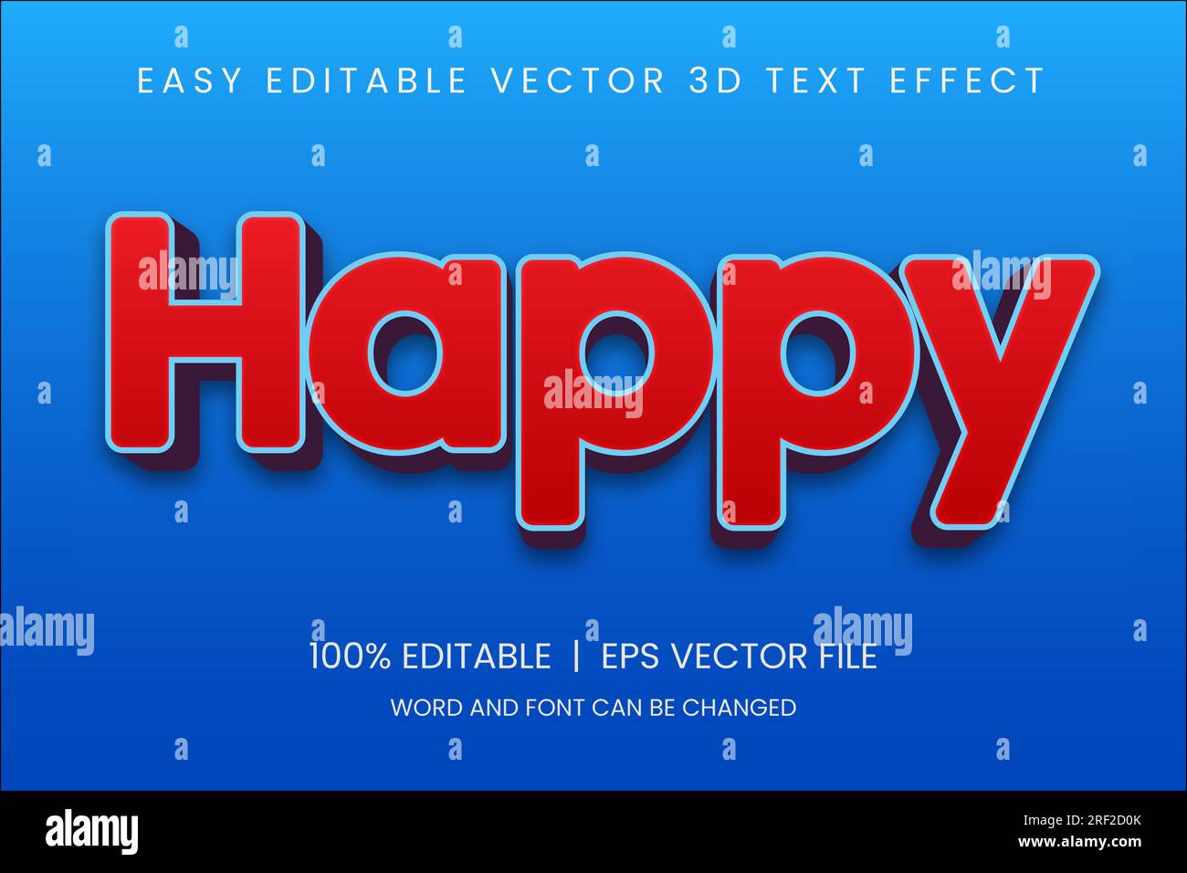 3d editable text effect, Stylish editable font design, text effect font Stock Vector Image & Art ...