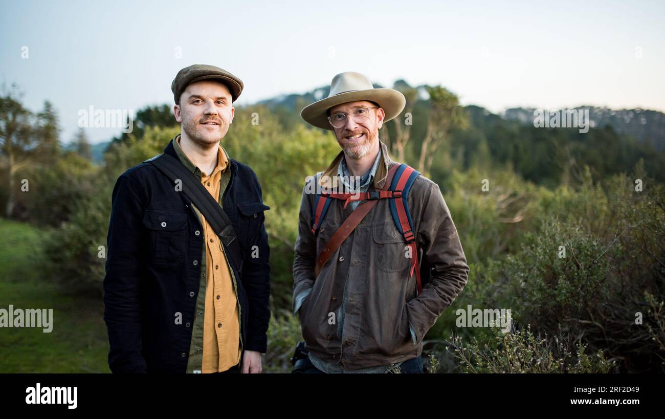 Portrait of two men outdoors Stock Photo - Alamy