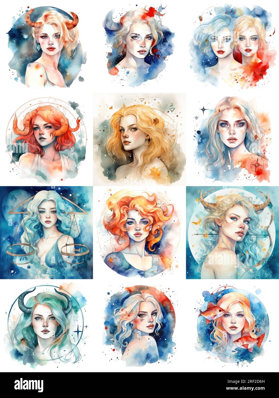 Zodiac signs woman hi-res stock photography and images - Alamy