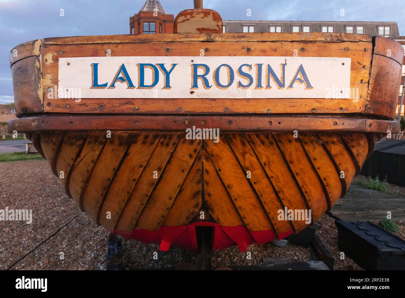 England, Kent, Deal, Deal Beach, Wooden Clinker Fishing Boat Stock ...