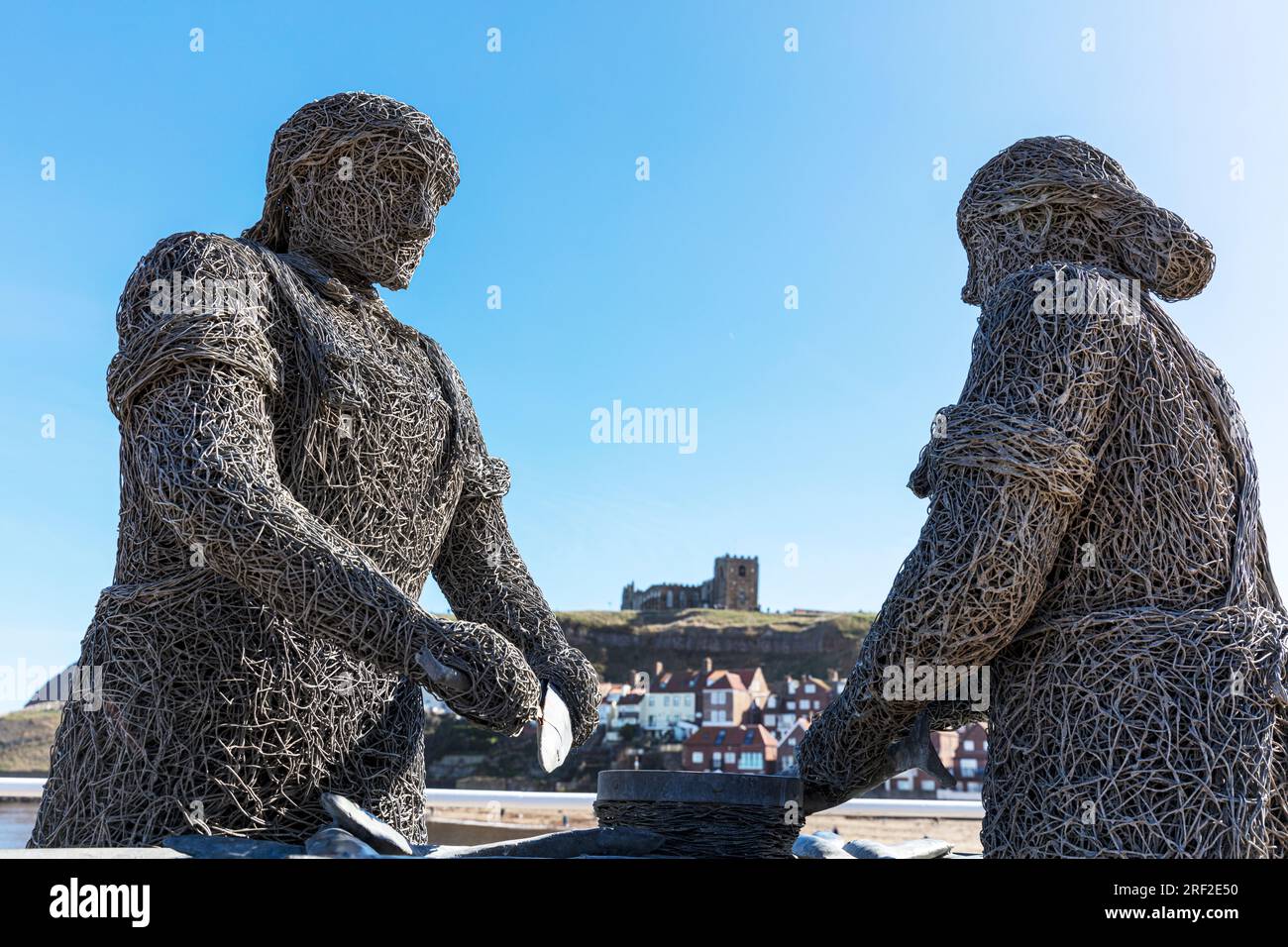 Whitby, Yorkshire, UK, England, Fish Wives Of Whitby, This is a wire ...