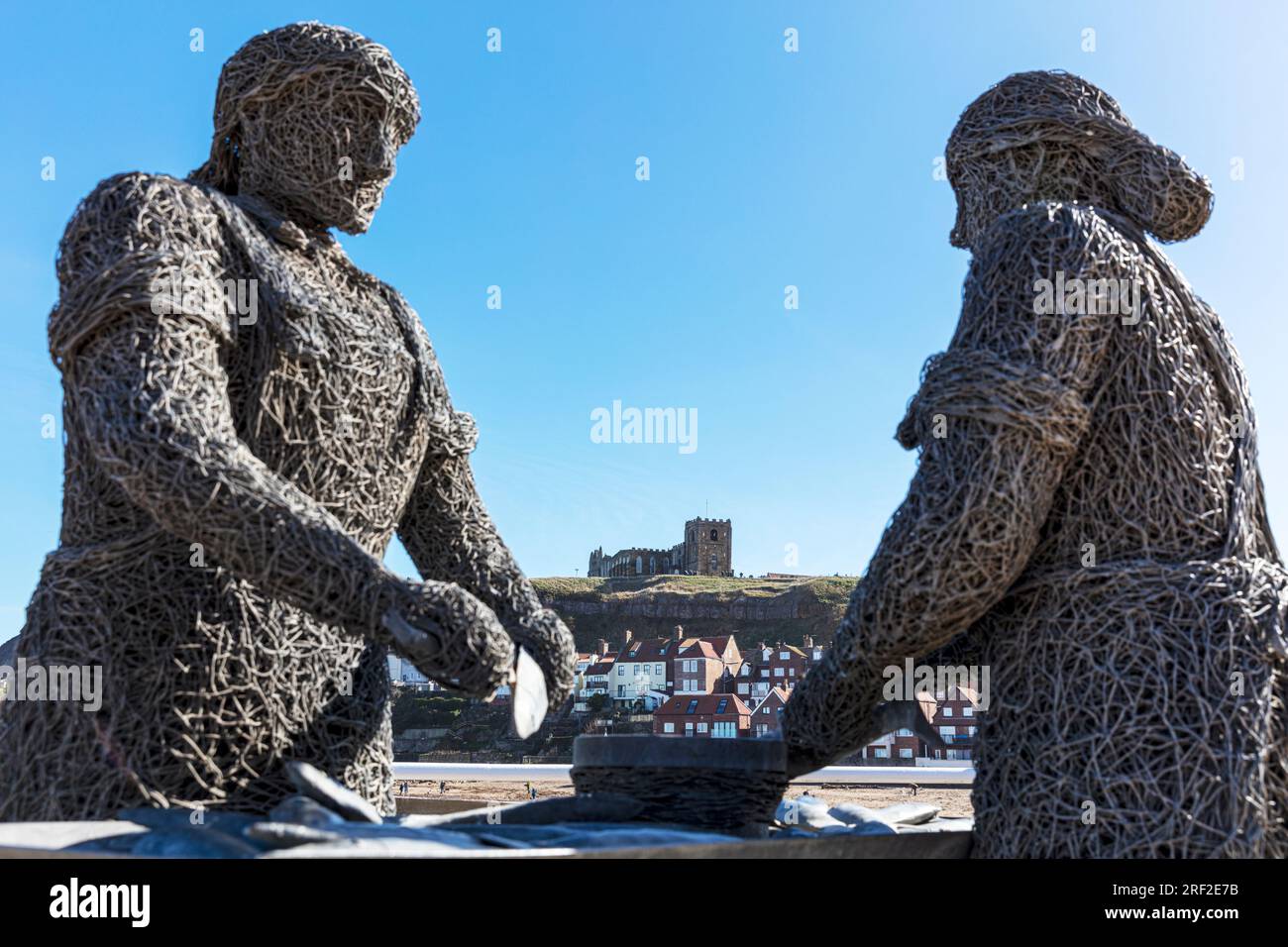 Whitby, Yorkshire, UK, England, Fish Wives Of Whitby, This is a wire ...
