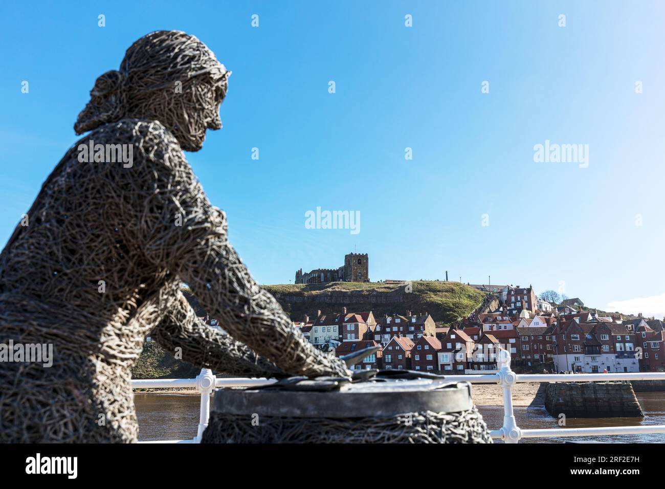 Whitby, Yorkshire, UK, England, Fish Wives Of Whitby, This is a wire ...