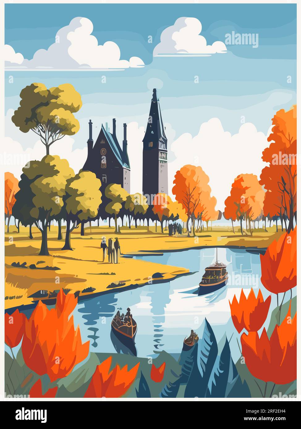 Netherlands travel poster Stock Vector Images - Alamy
