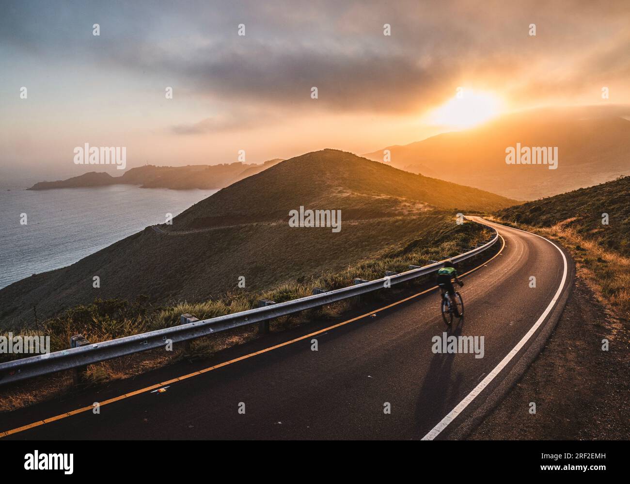 Scenic california mountain road sunset hi-res stock photography and ...