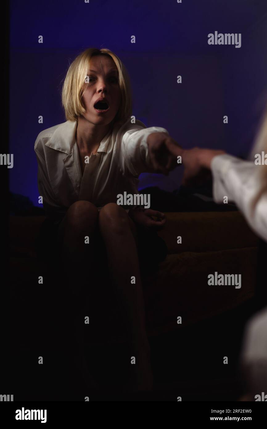 Dimly lit face hi-res stock photography and images - Alamy