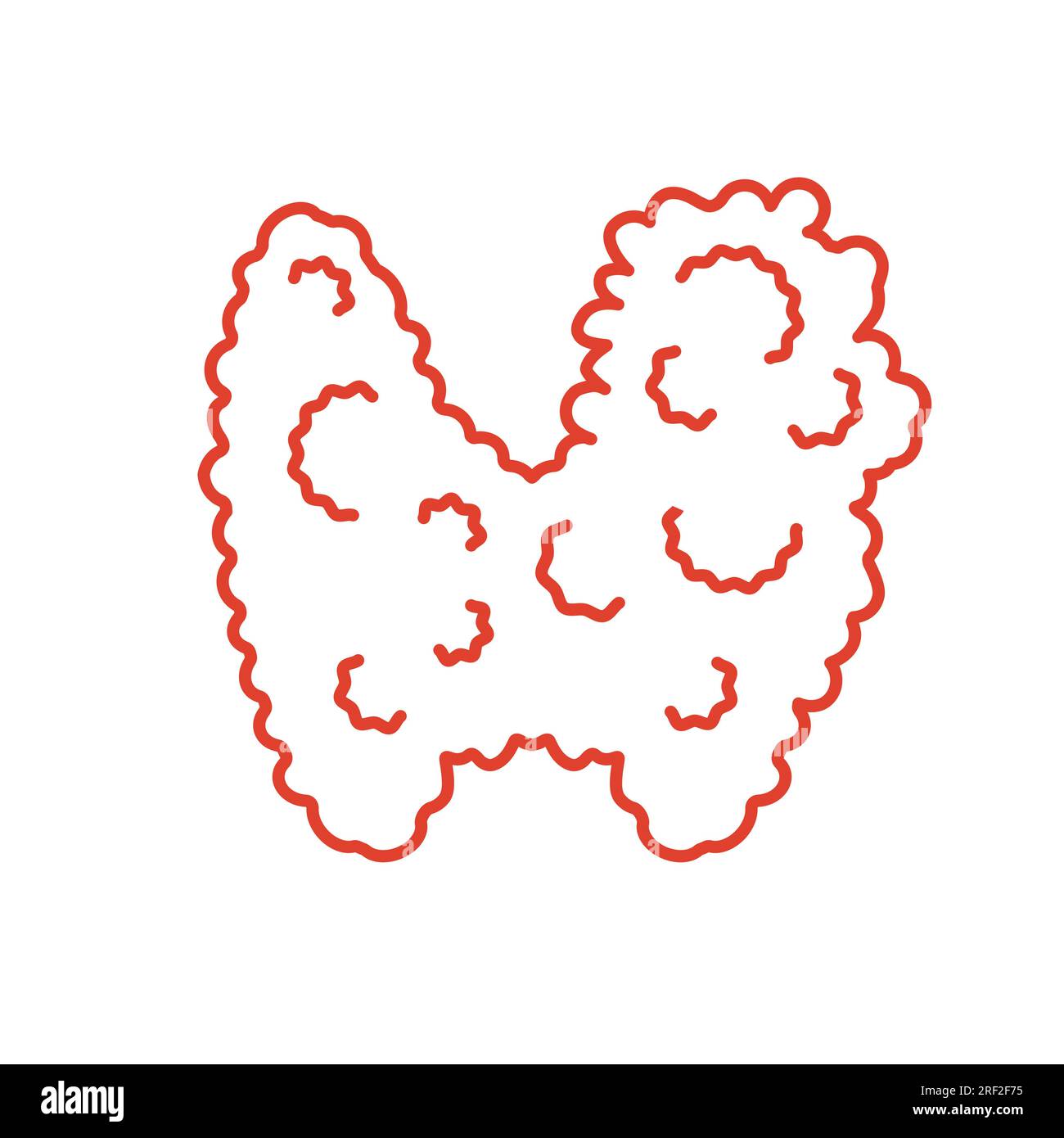 Thyroid gland with goiter body organ outline icon Stock Vector Image ...