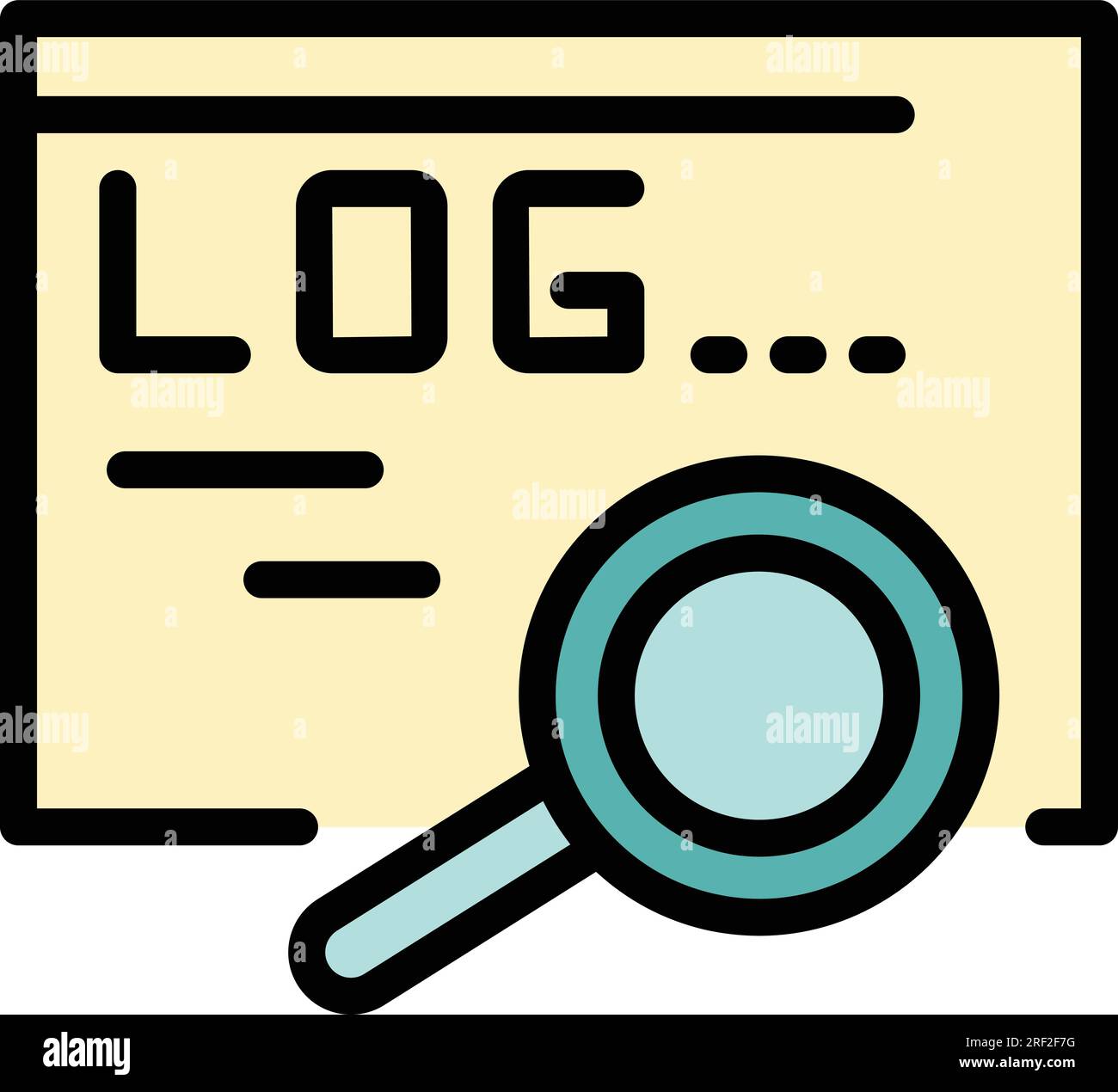 Web log icon outline vector. User account. Login new color flat Stock ...