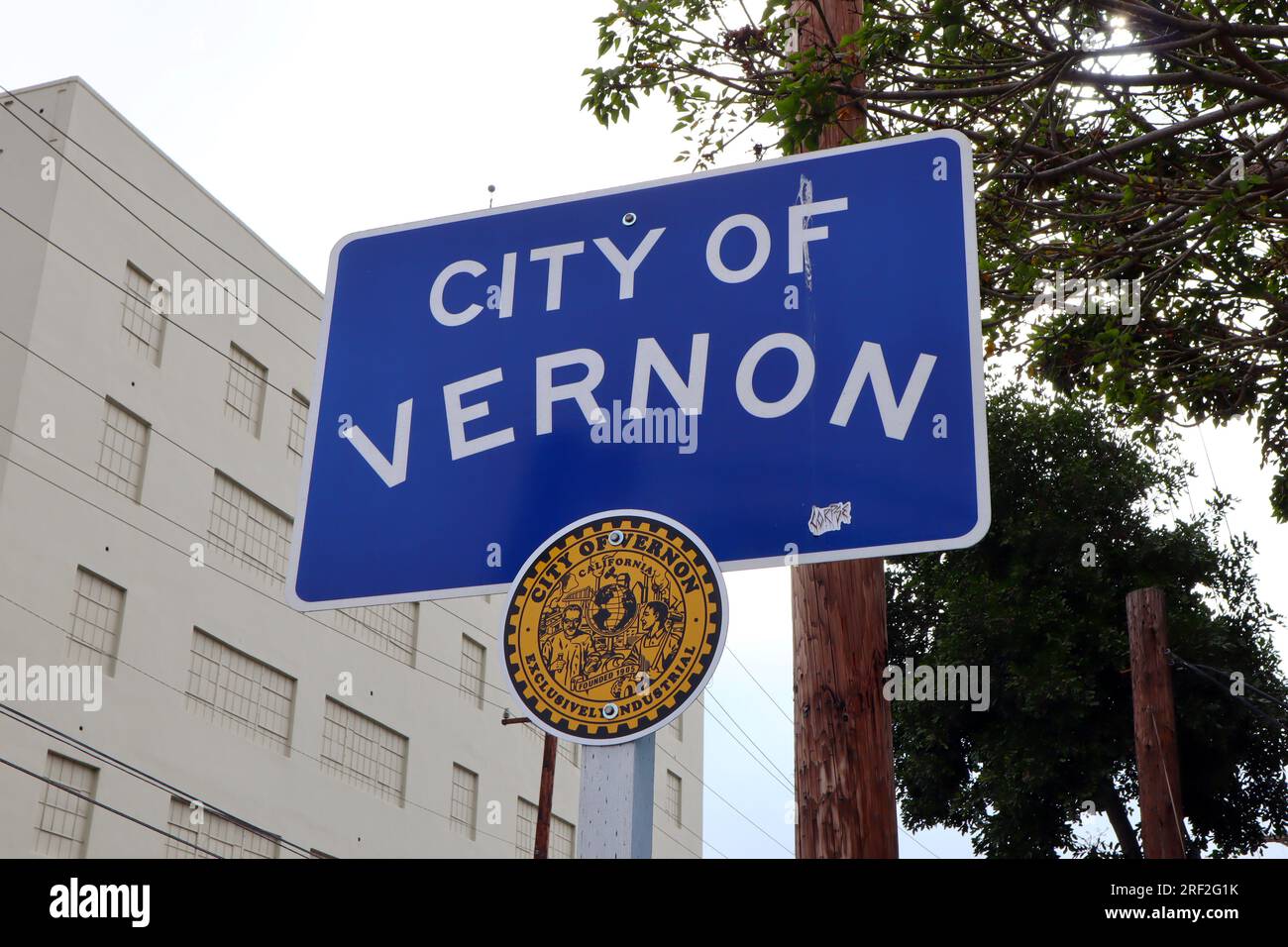 VERNON (Los Angeles County), California: City of VERNON sign Stock ...