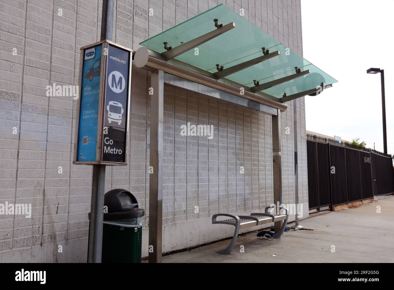 Los Angeles, California: LA Metro Bus Stop. The Public Transport of Los ...