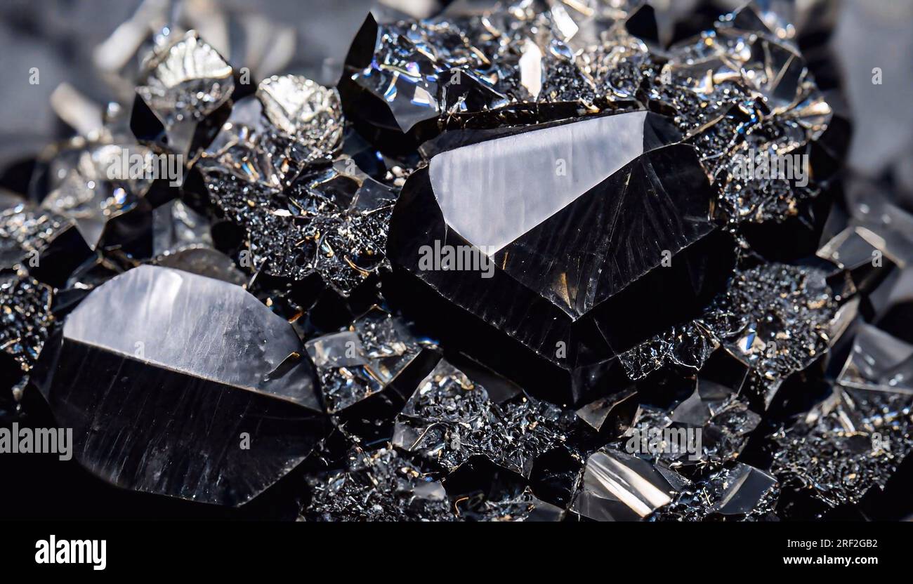 Dark texture of black color. The surface of natural black hard coal ...