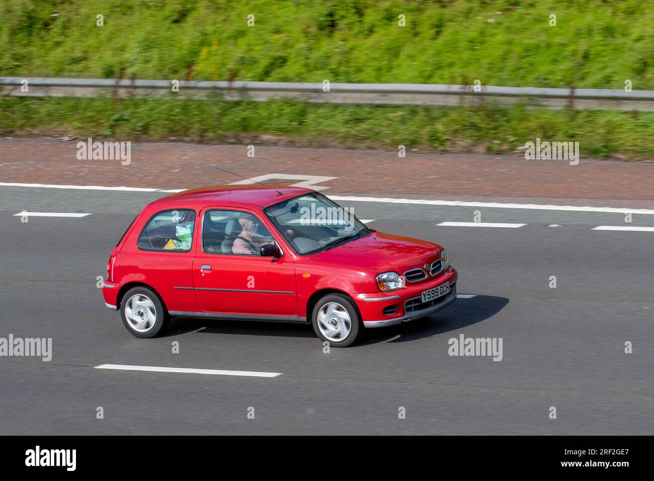 2001 Nissan Micra S Red Car Hatchback Petrol 998 cc, travelling at ...