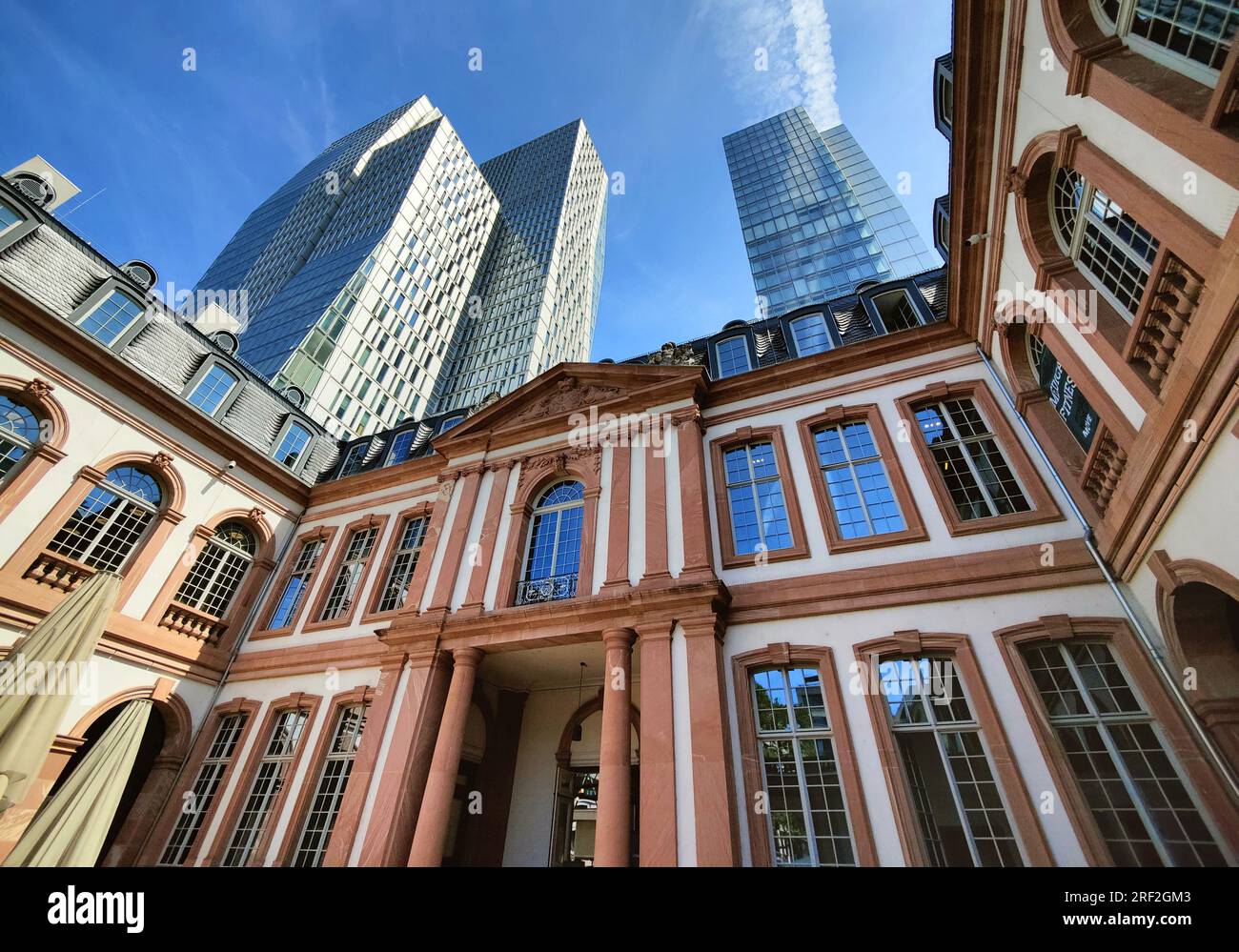 Palais Thurn und Taxis and office tower Nextower and JW Marriott Hotel ...