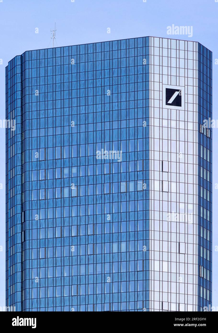 mirrored Deutsche Bank Group Headquarters, Germany, Hesse, Frankfurt am ...